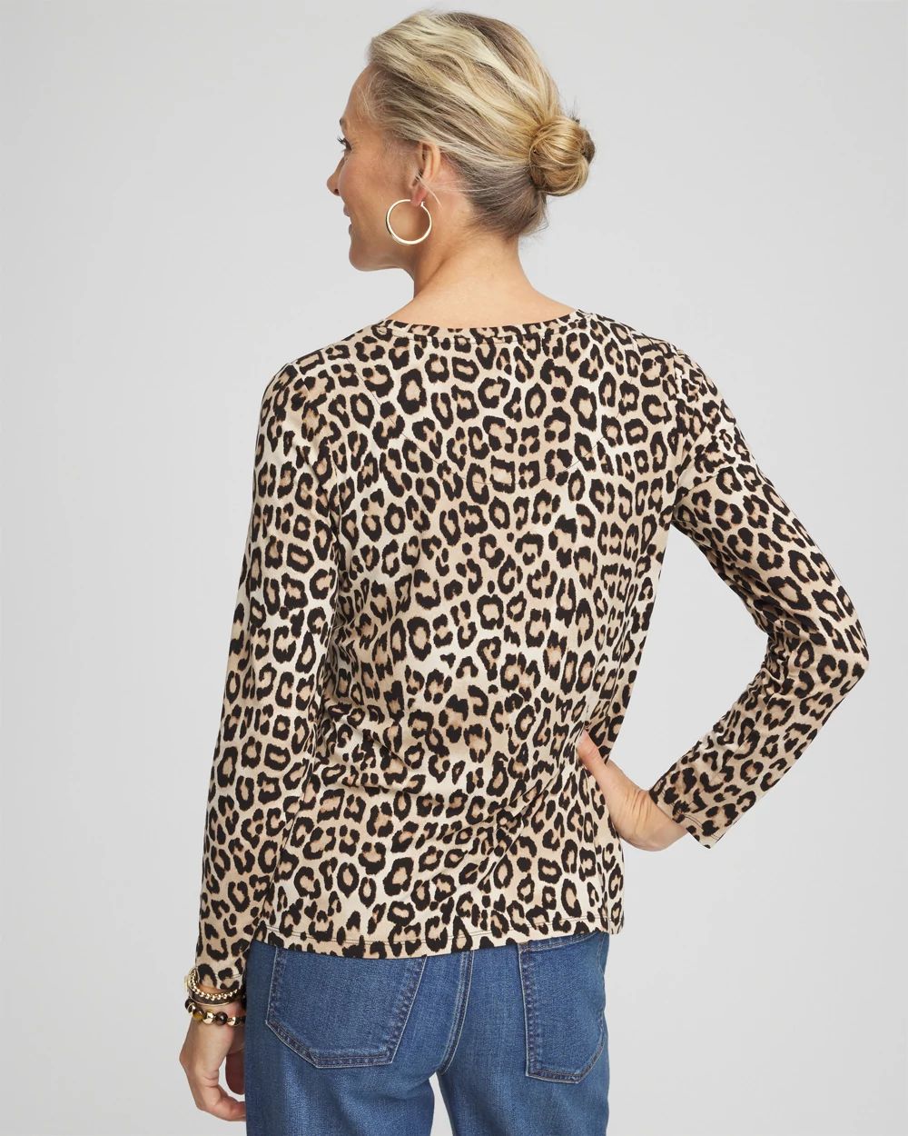 Touch of Cool™ Leopard Long Sleeve Layering Tee | Chico's